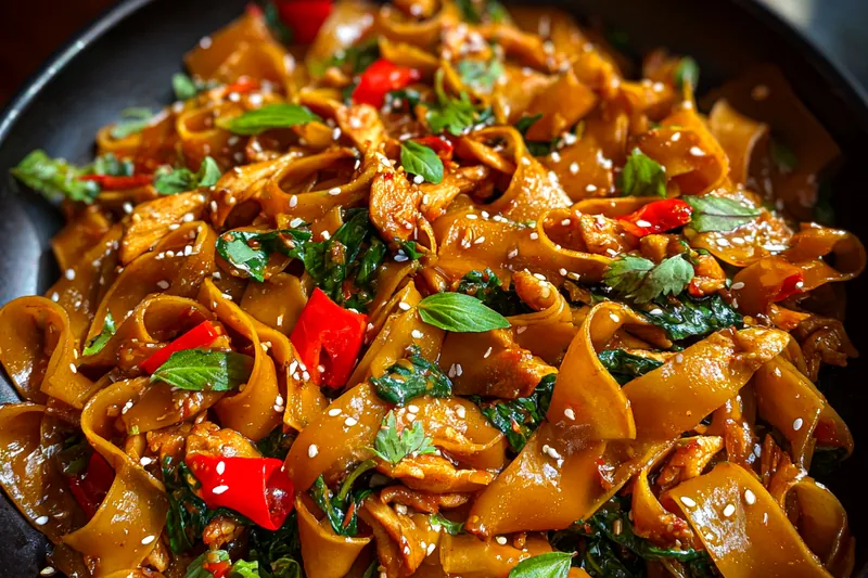 Spicy Chicken Noodle Stir-Fry - Authentic Recipe | Deliciouse made